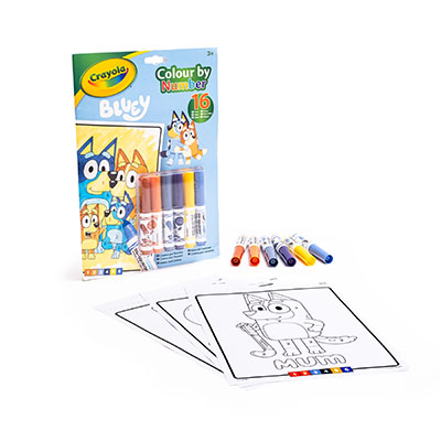 Crayola Bluey Color By Number | Crayola | Prima Toys