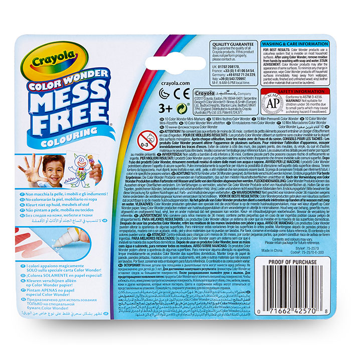 Crayola Color Wonder Mini Markers 10ct | Crayola Color Wonder | Prima Toys
