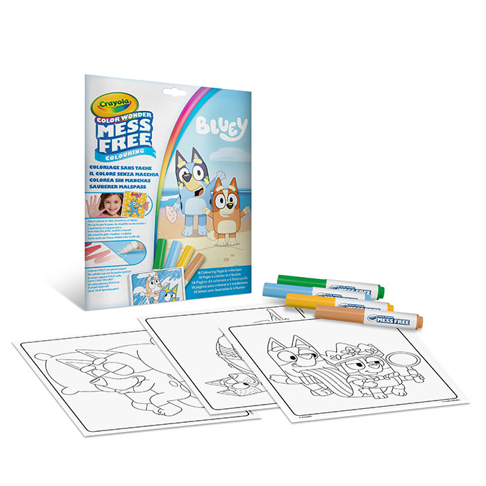 Crayola Color Wonder Set Bluey,Foldelope, 4 Mini Bl Markers | Crayola ...