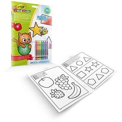 Crayolo Mini Kids Colour&Shape Activity Book With 8 Crayons | Crayola ...