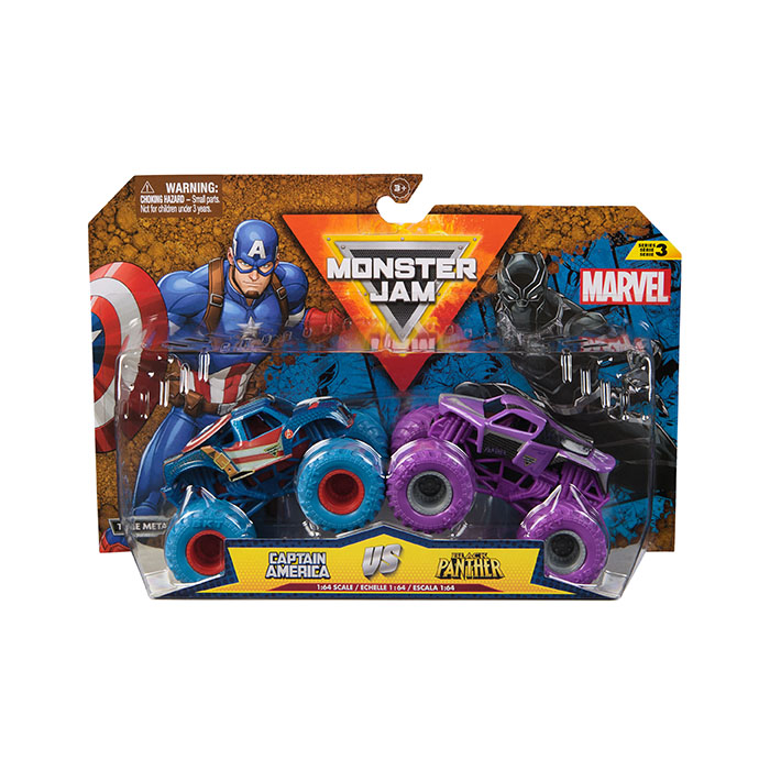 Monster Jam 1:64 Marvel 2 Pack Assorted | Monster Jam | Prima Toys