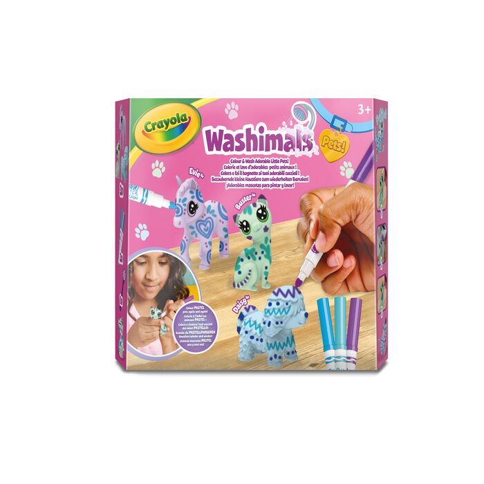 Crayola Washimals Pastal Pets 3ct 3 Markers 1 Scrubber | Crayola ...