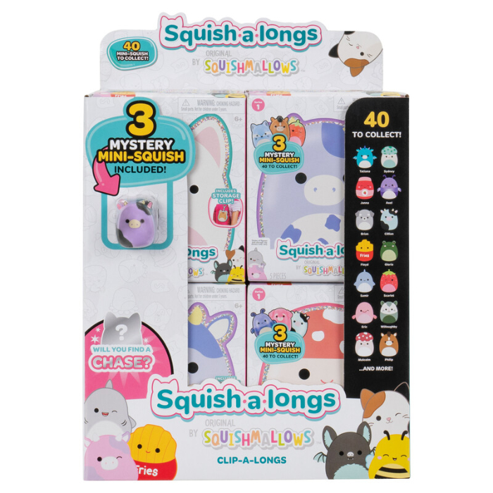 Squishmallow Squish A Longs Clip A Longs In Cdu | Squish-A-Longs ...