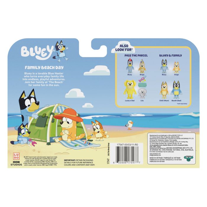 Bluey 4pk Figure Set | Bluey | Prima Toys